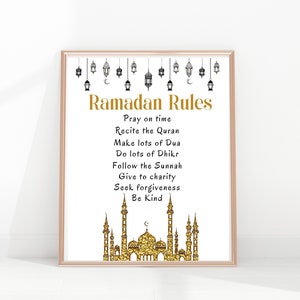 Ramadan Rules, Ramadan Decoration, Ramadan Decor, Eid Gift, Ramadan ...