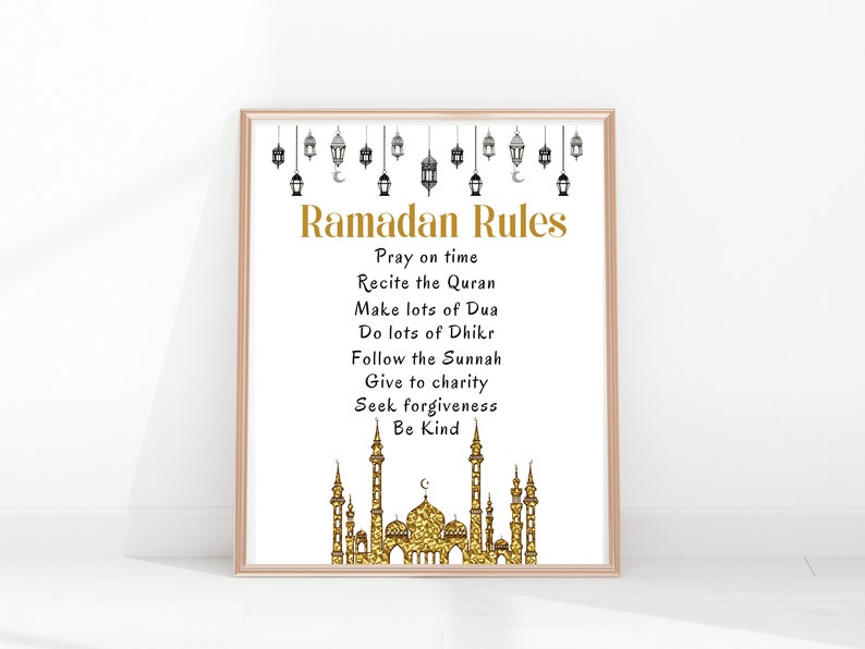 Ramadan Rules Ramadan Decoration Ramadan Decor Eid Gift | Etsy