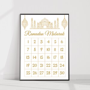 Ramadan Calendar Countdown to Eid, Ramadan Decoration, Ramadan Decor ...