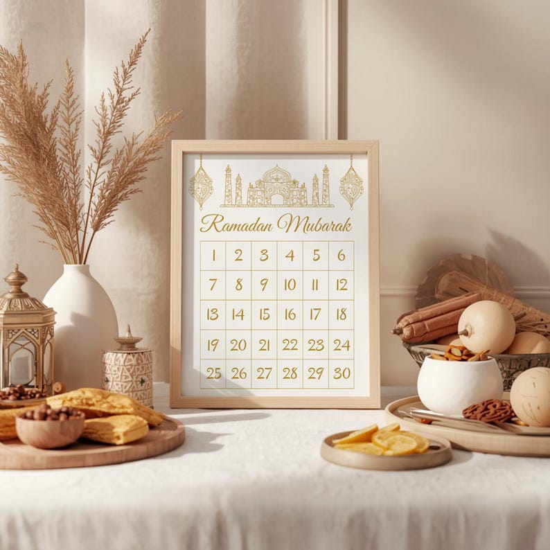 Ramadan Countdown Calendar Printable | 30 Days to Eid - Etsy Finland