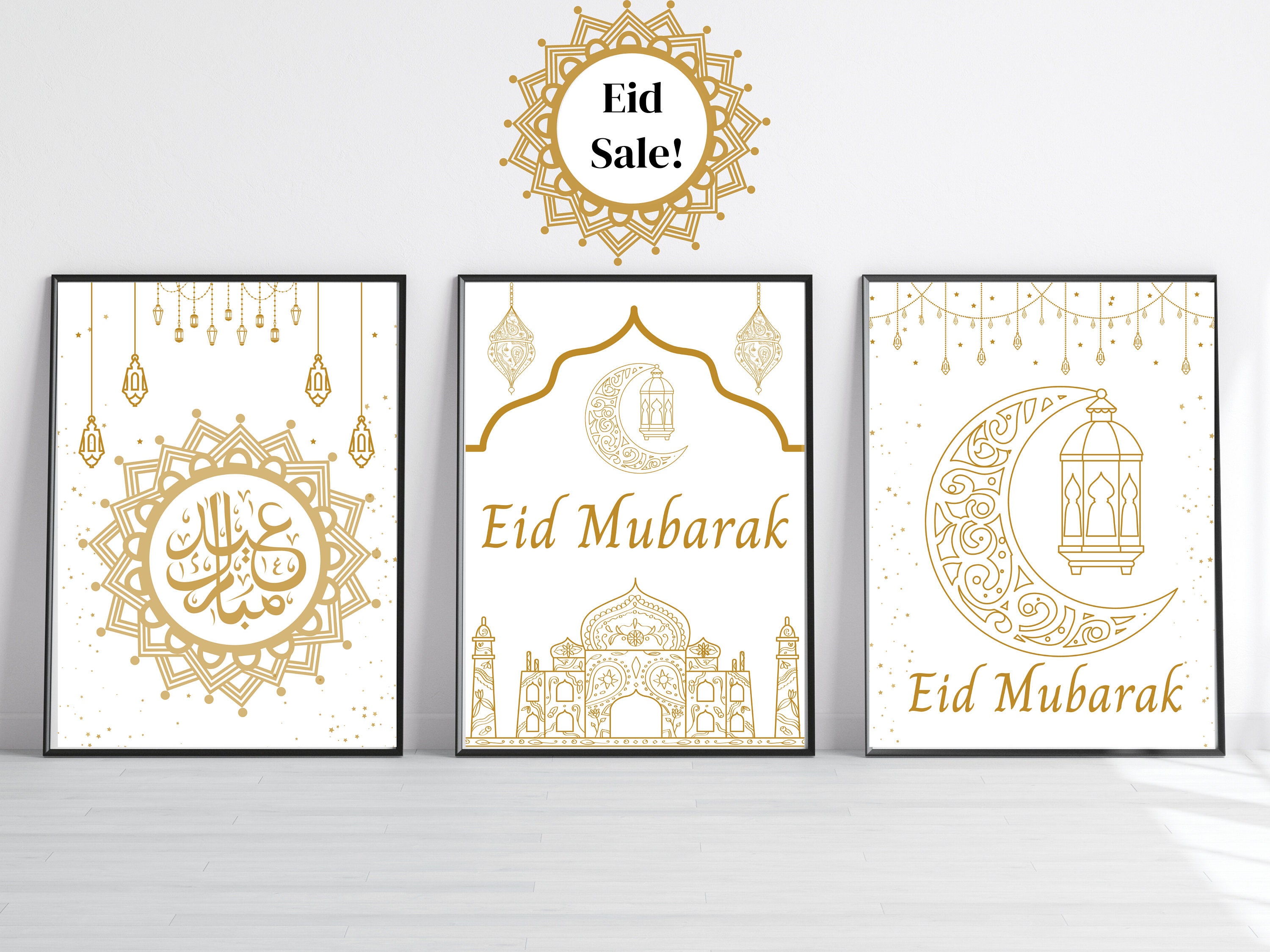 3 Set Eid Mubarak Sign Eid Decoration Eid Decor Eid Gift - Etsy