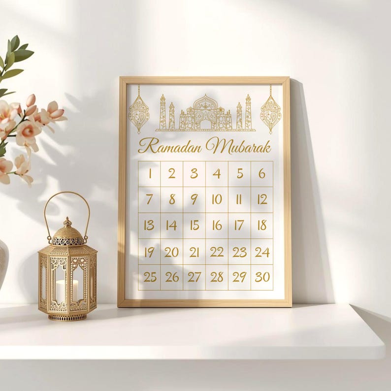 Ramadan Countdown Calendar Printable | 30 Days to Eid - Etsy Finland