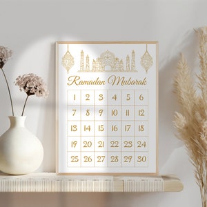 Ramadan Calendar Countdown to Eid, Ramadan Decoration, Ramadan Decor ...