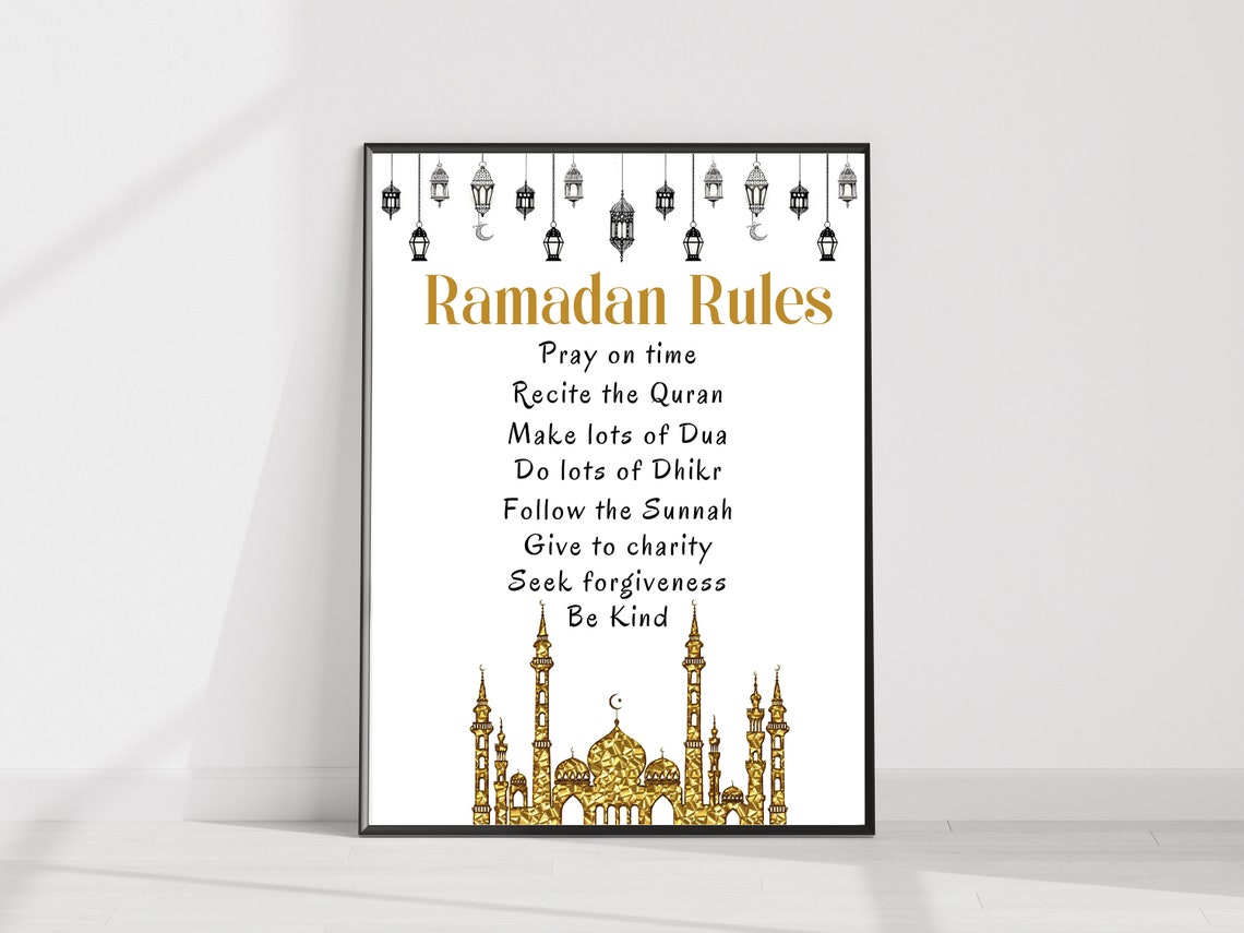 Ramadan Rules Ramadan Decoration Ramadan Decor Eid Gift | Etsy