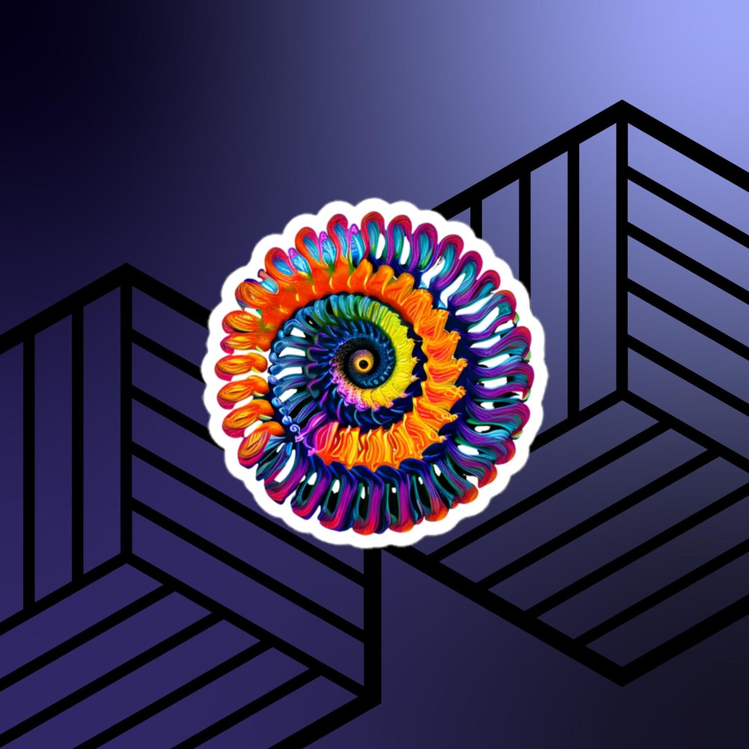 Fibonacci Sticker, Bubble-free, Unique Sticker, Colorful, Car Sticker ...