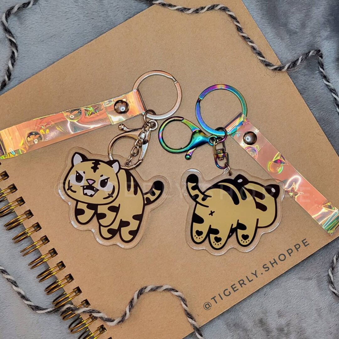 Spicy Tiger Double Sided Acrylic Cute Keychain Gift - Etsy
