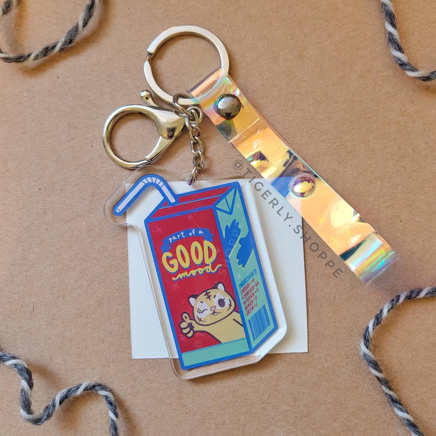 Oxytocin Happy Chemicals Double Sided Juice Box Keychain Gift - Etsy