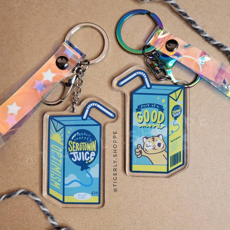 Seratonin Juice Box Keychain - Etsy