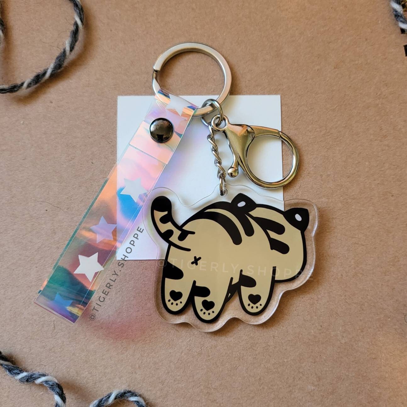 Spicy Tiger Double Sided Acrylic Cute Keychain Gift - Etsy