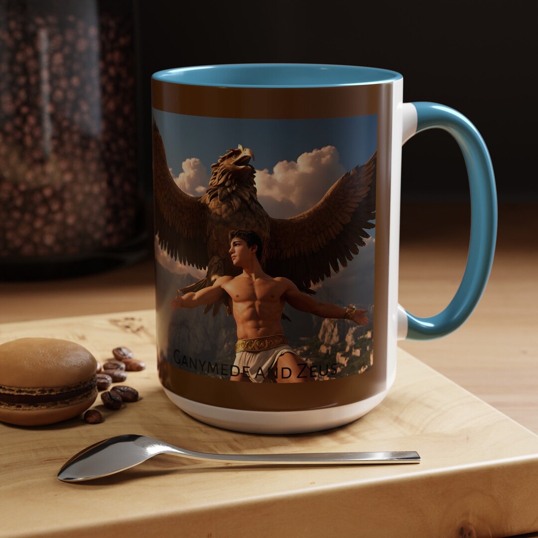 Ganymede and Zeus Accent Coffee Mug (15oz) Ancient Greek Gay Mythology ...