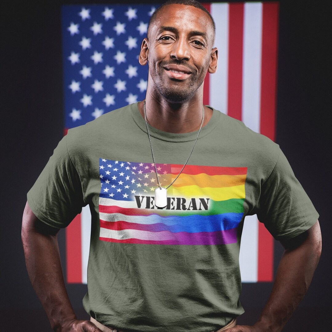 LGBTQ American Veteran Adult Unisex T-shirt - Etsy