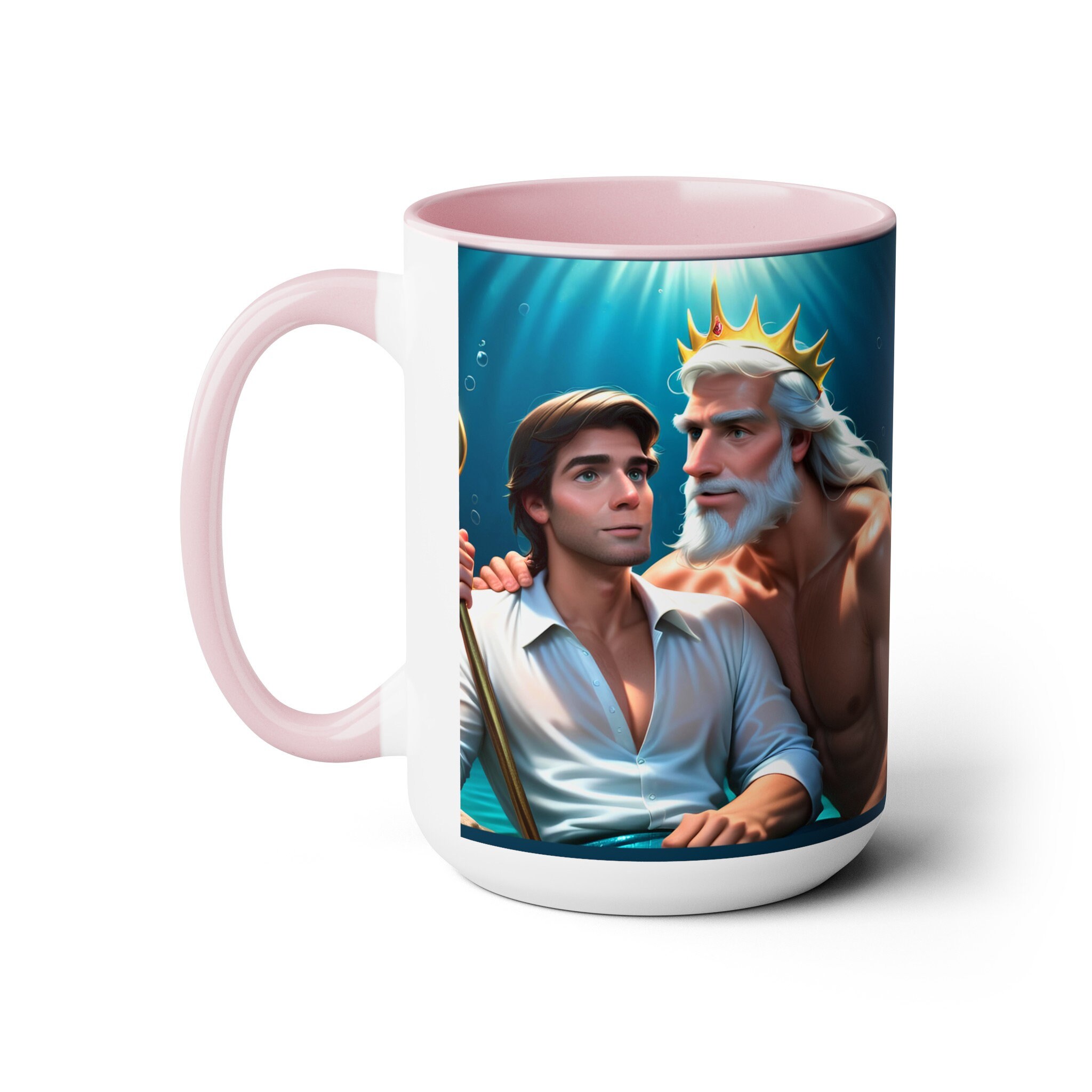 Prince Eric and King Triton Living Out Under the Sea Two-tone Coffee ...