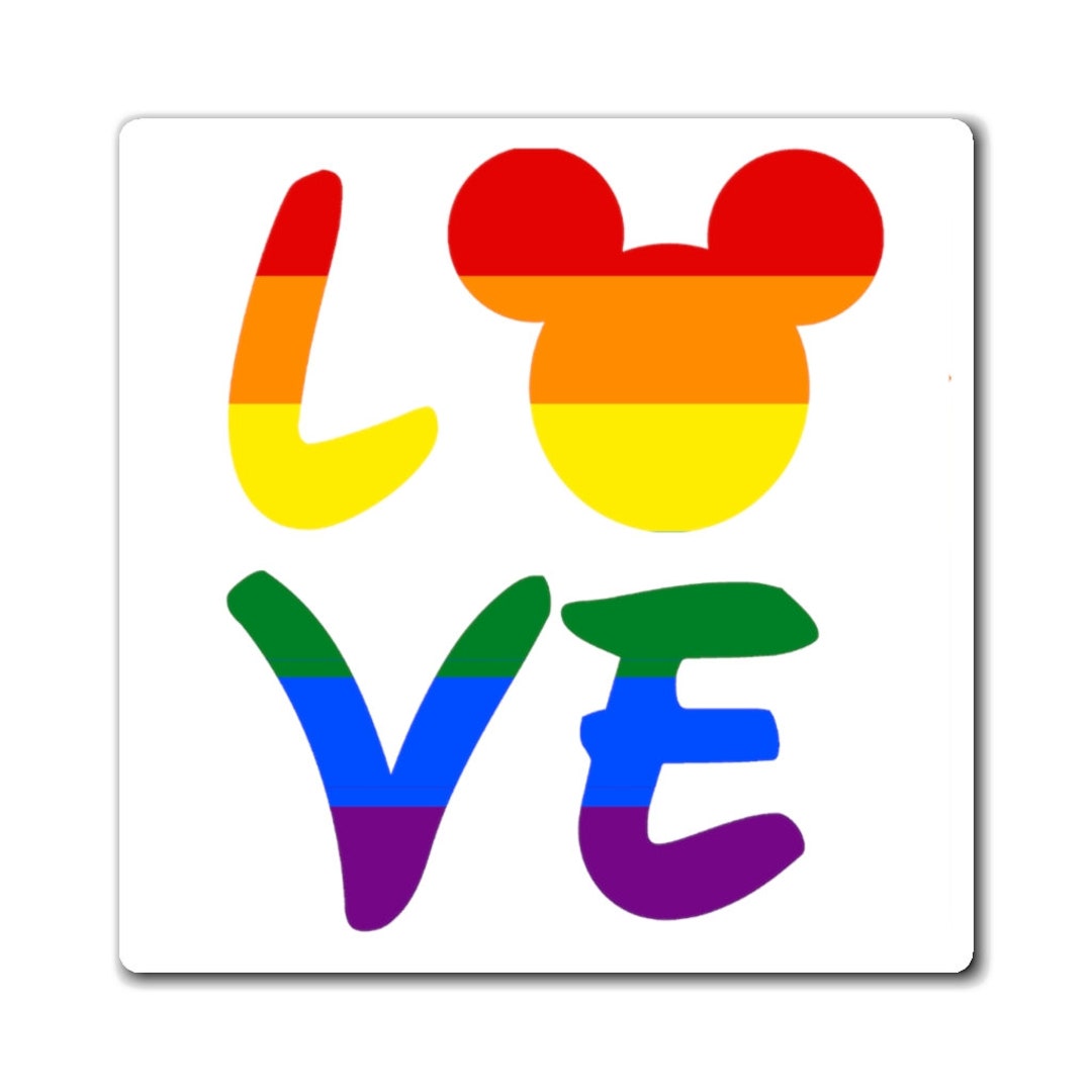 Rainbow LGBTQ LOVE Mouse Head Magnets - Etsy