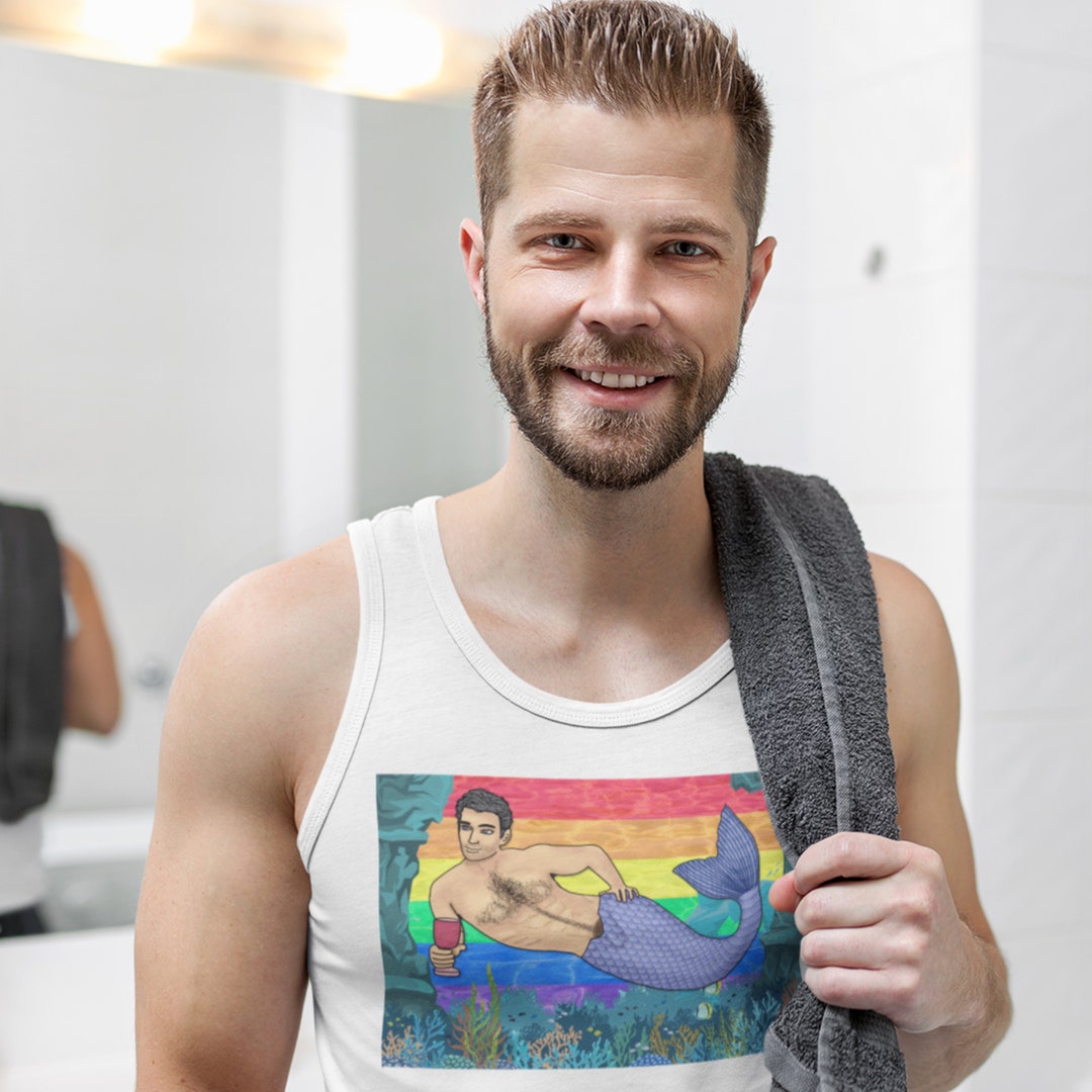 Gay Merman Under the Sea Adult Tank Top - Etsy