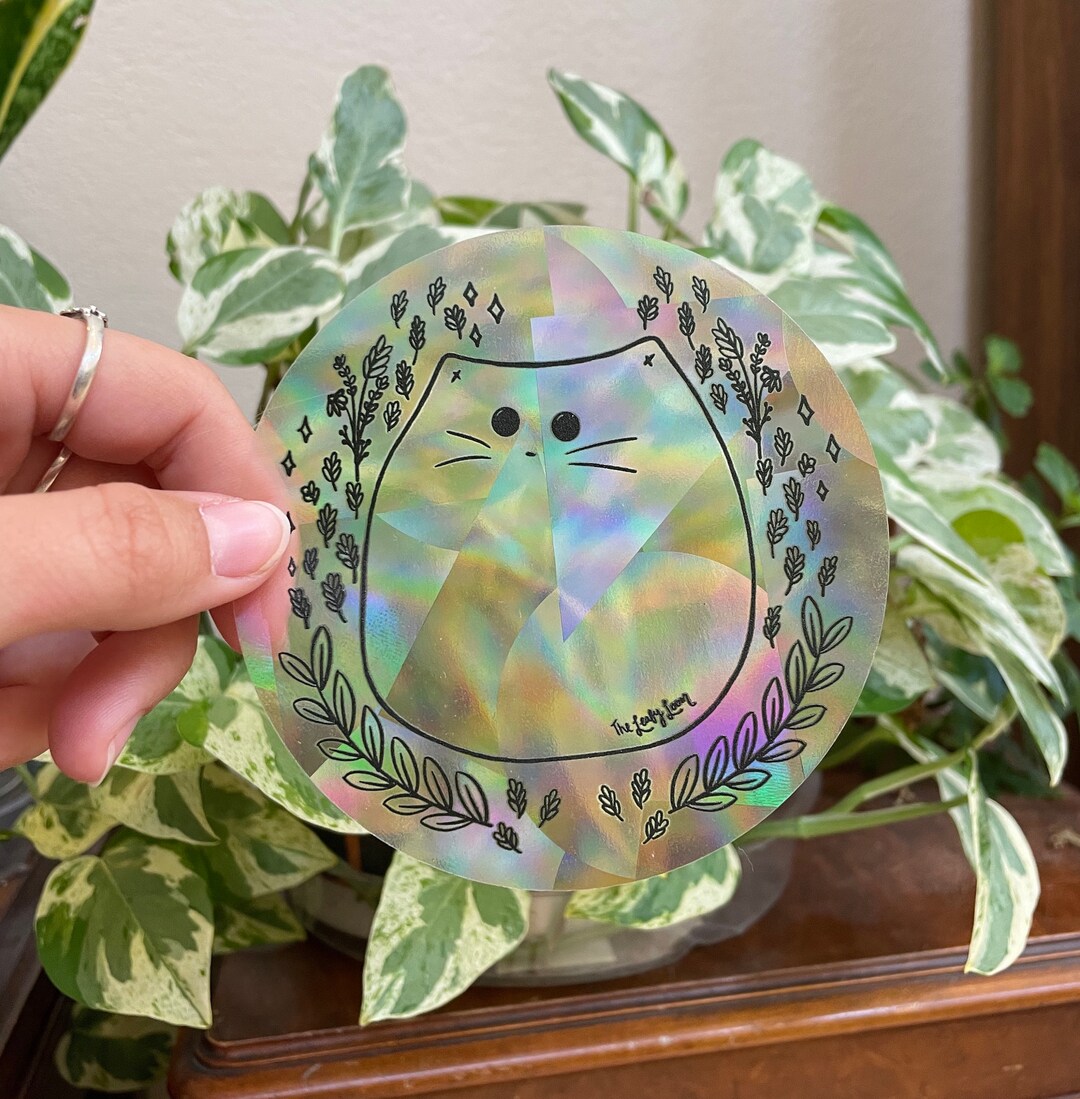 Magical Kitty Suncatcher! Rainbow Maker Sticker, Window Decal, Rainbow ...