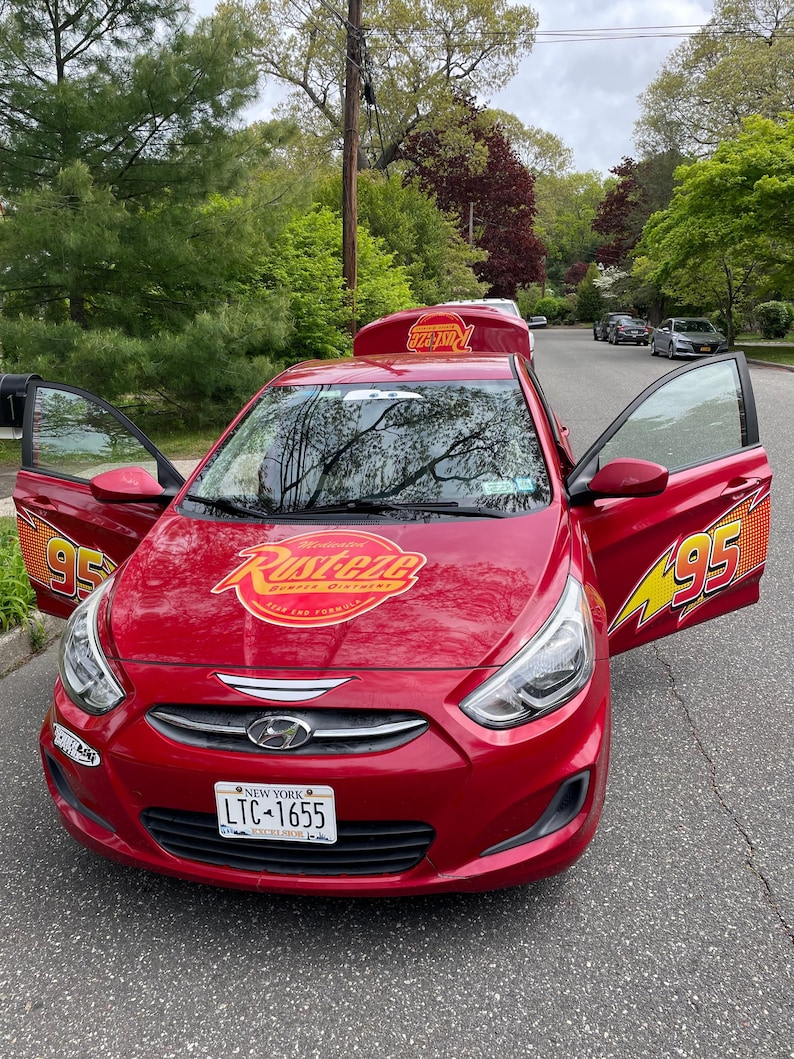 Lightning Mcqueen Decals 60" - Etsy