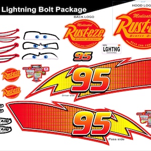 Lightning Mcqueen Decals 60" - Etsy