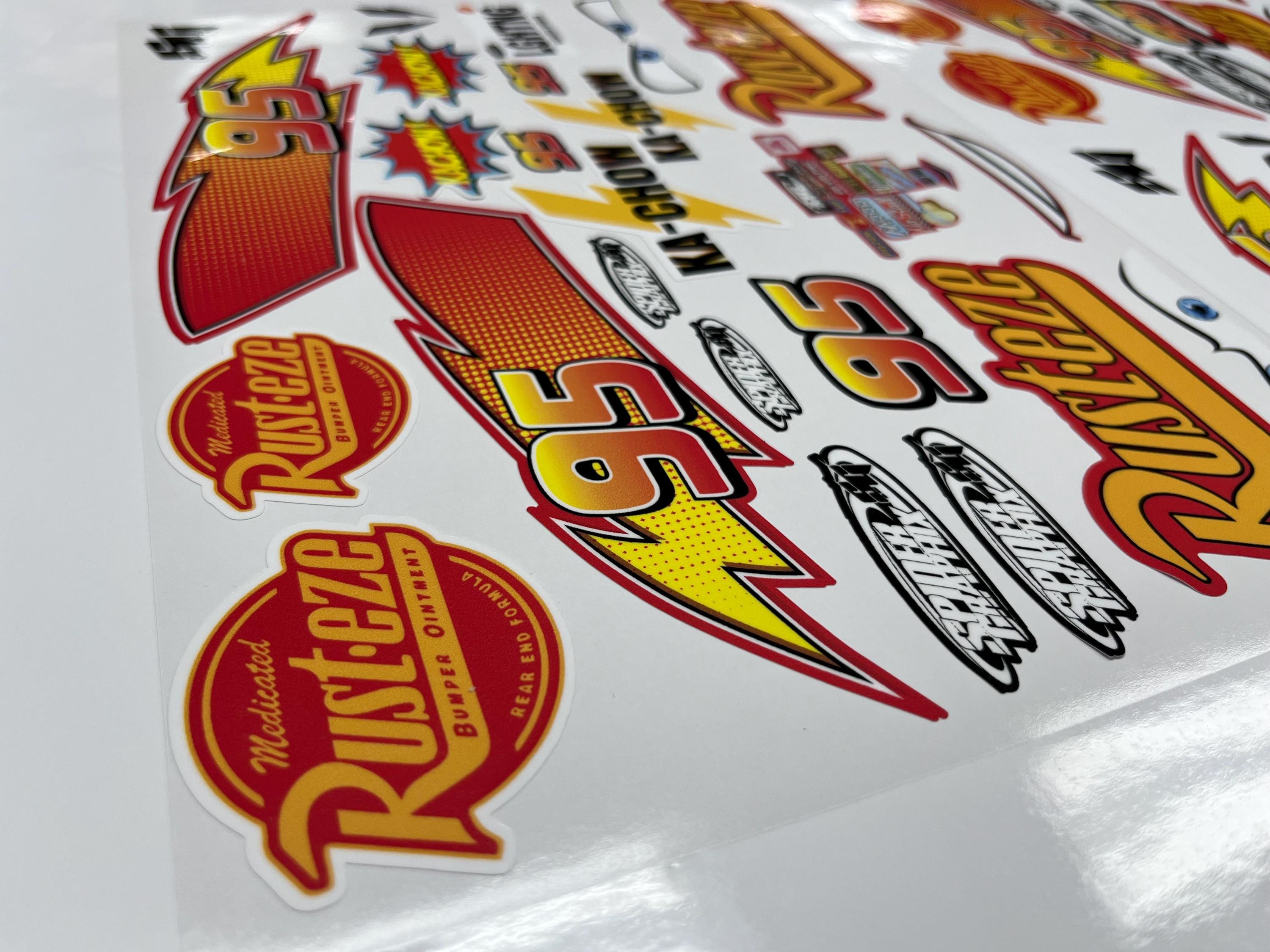 Ready, Set, Stick! Lightning Mcqueen Decal Fun Pack - Etsy UK