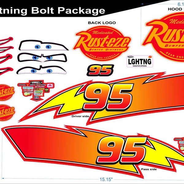 Rayo mcqueen stickers - Etsy México