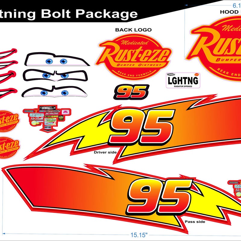 Rayo mcqueen stickers - Etsy México