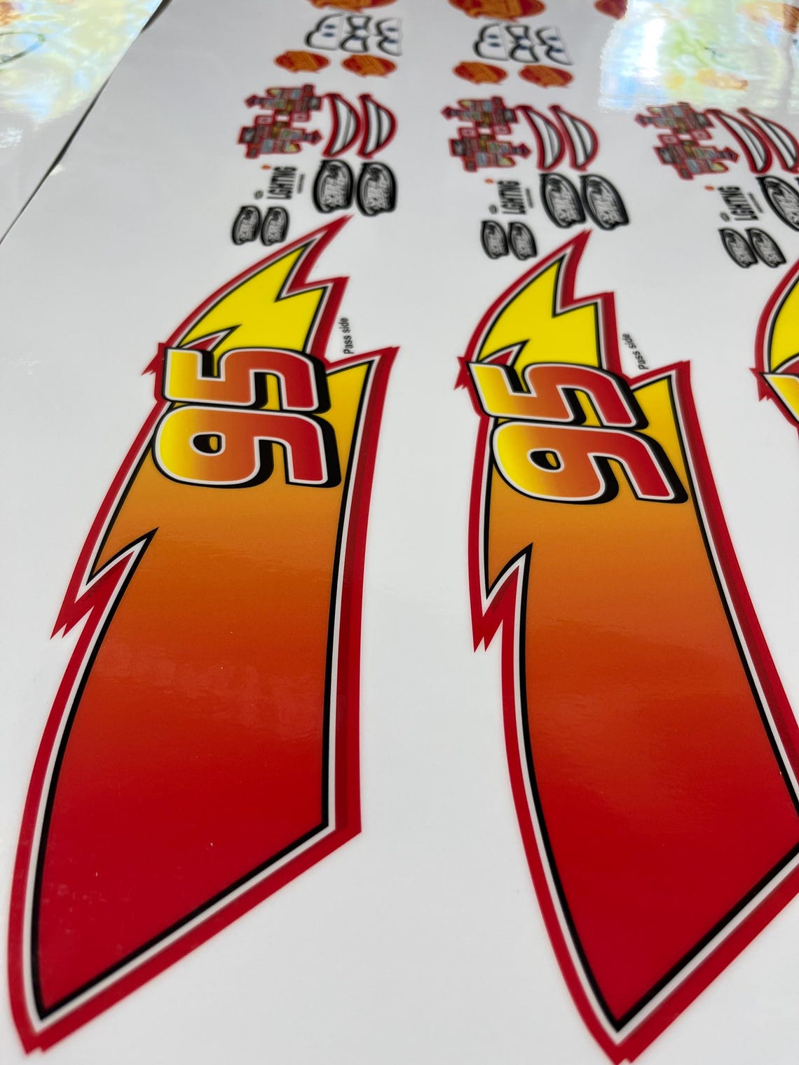 Lightning Mcqueen Decals 12" - Etsy