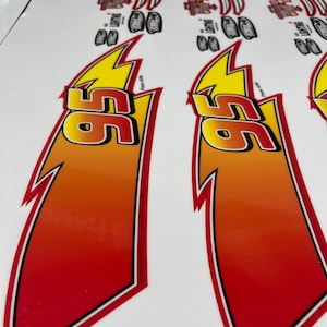 Lightning Mcqueen Decals 12" - Etsy