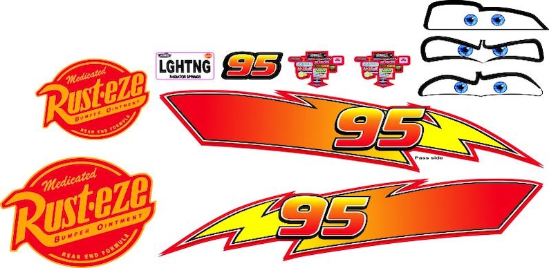 Lightning Mcqueen Little Tikes Cozy Coupe Graphics - Etsy