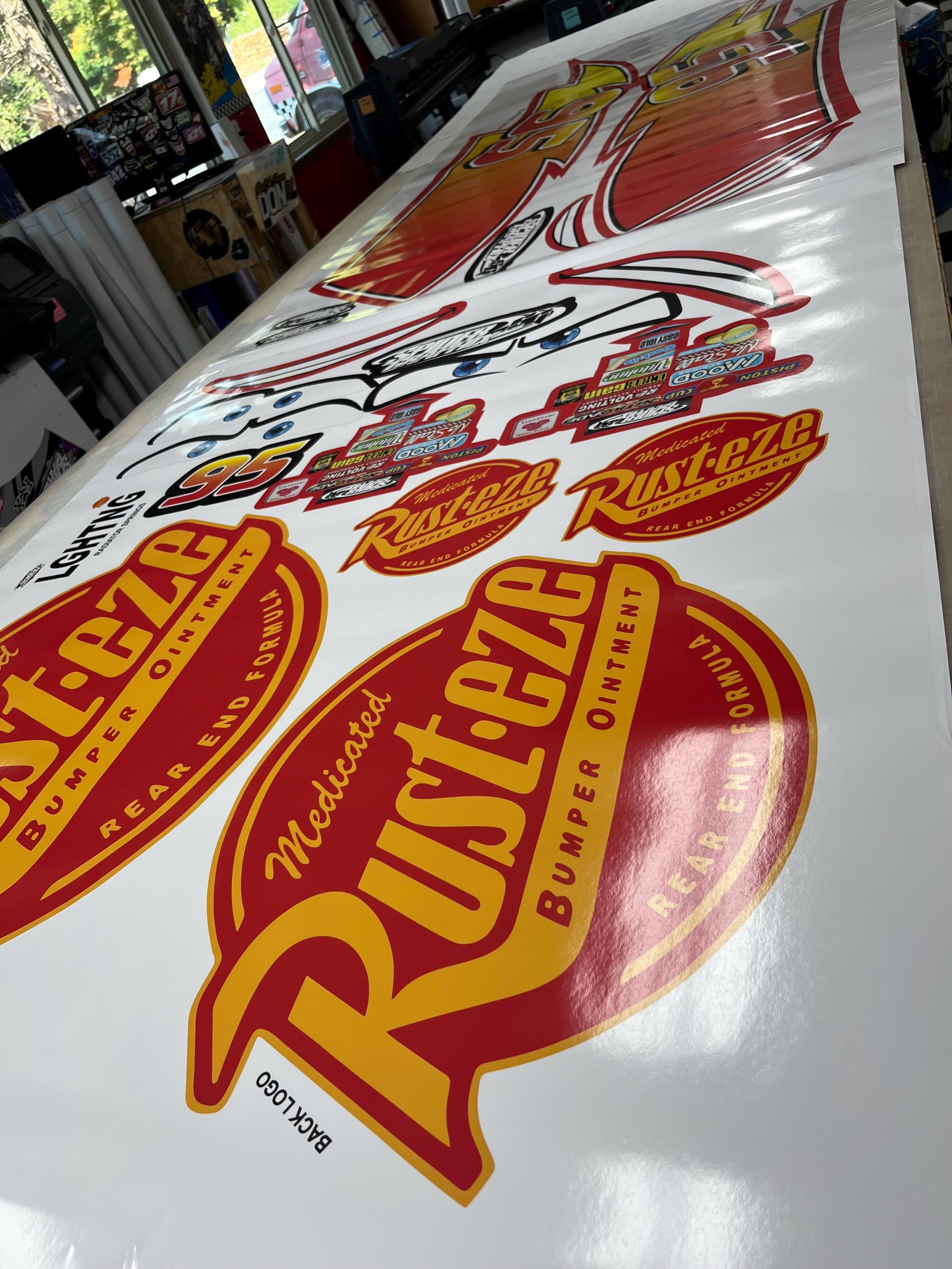 Lightning Mcqueen Decals 84" - Etsy