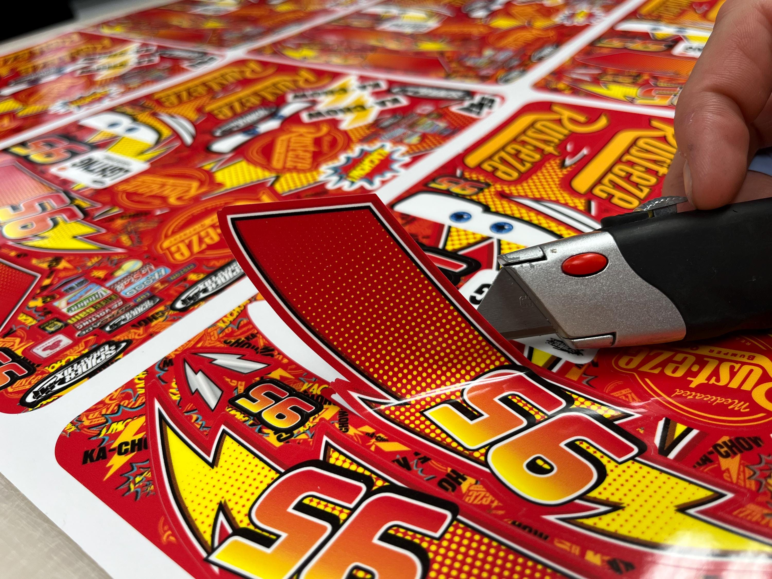 8.5"x11" Lightning Mcqueen Decal Package - Etsy