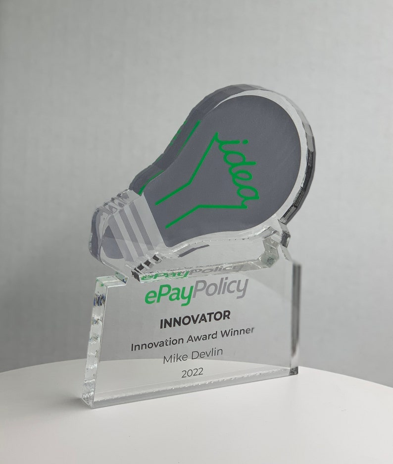 Light Bulb Trophy Innovator Award Ideation Award Patent - Etsy