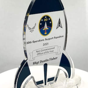 Rocket Trophy / Launch Award / Milestone Trophy / Tech Gift - Acrylic ...