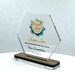 Hexagon Acrylic Trophy With Wood Base / Science Award / STEM - Etsy