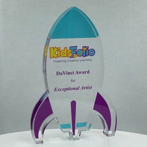 Rocket Trophy / Launch Award / Milestone Trophy / Tech Gift - Acrylic ...