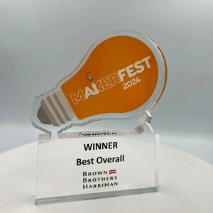 Light Bulb Trophy, Innovator Award, Ideation Award, Patent Award, STEM ...