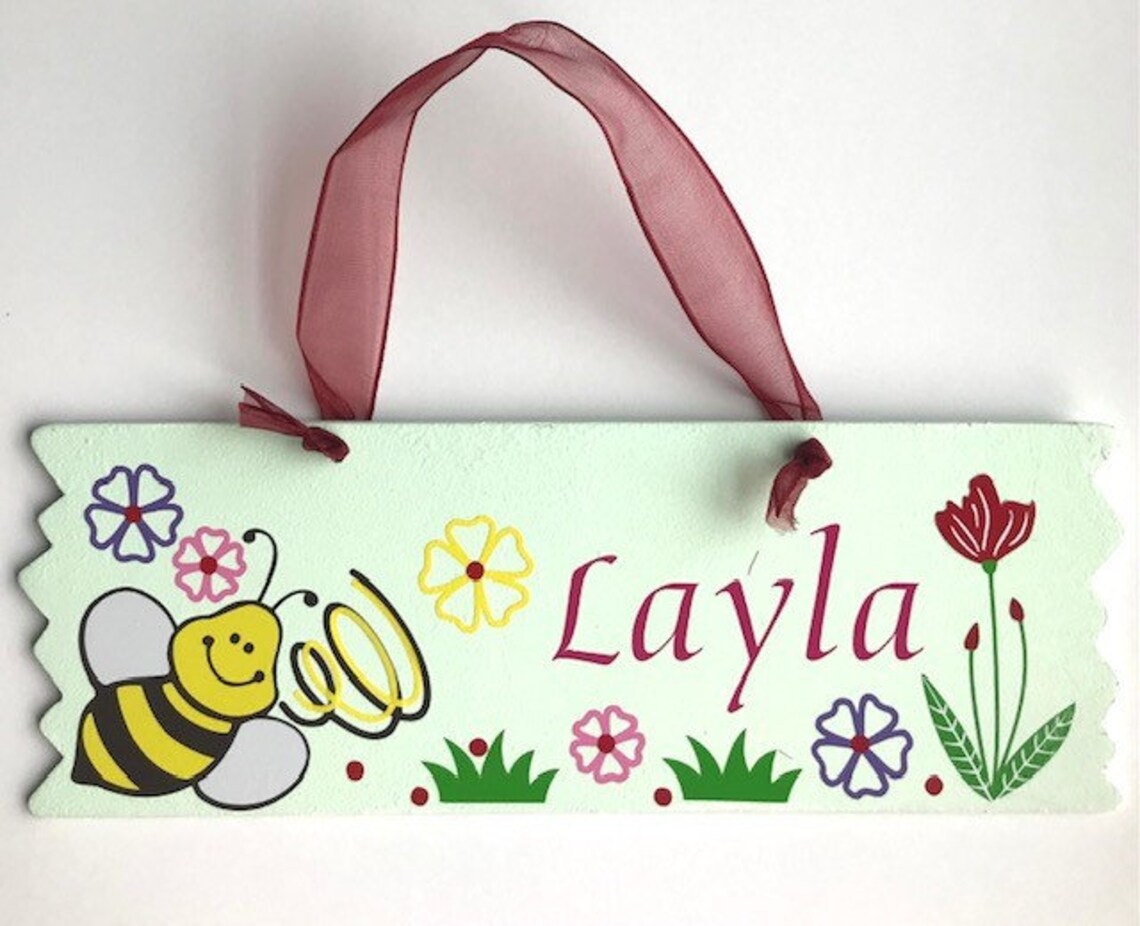 Kids name sign for door Boys Name Sign Kids Room Name Sign | Etsy