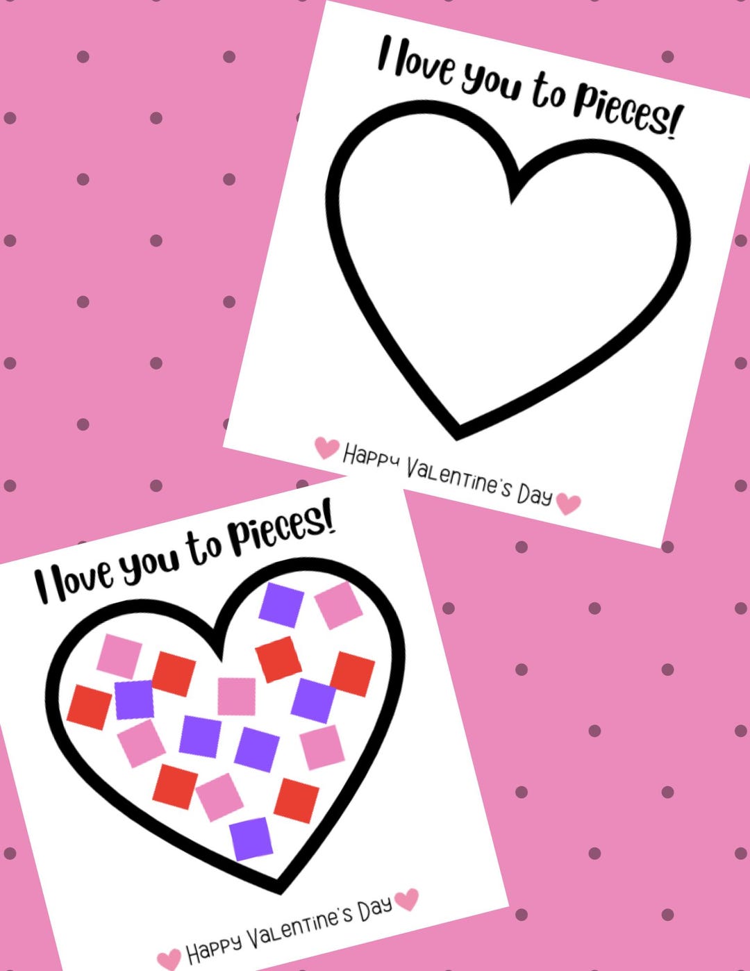 I Love You to Pieces Valentine's Day Craft - Etsy