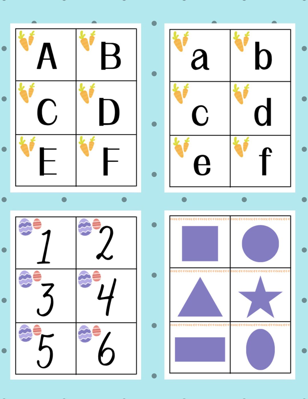 Letters, Numbers, and Shapes Spring Pack - Etsy