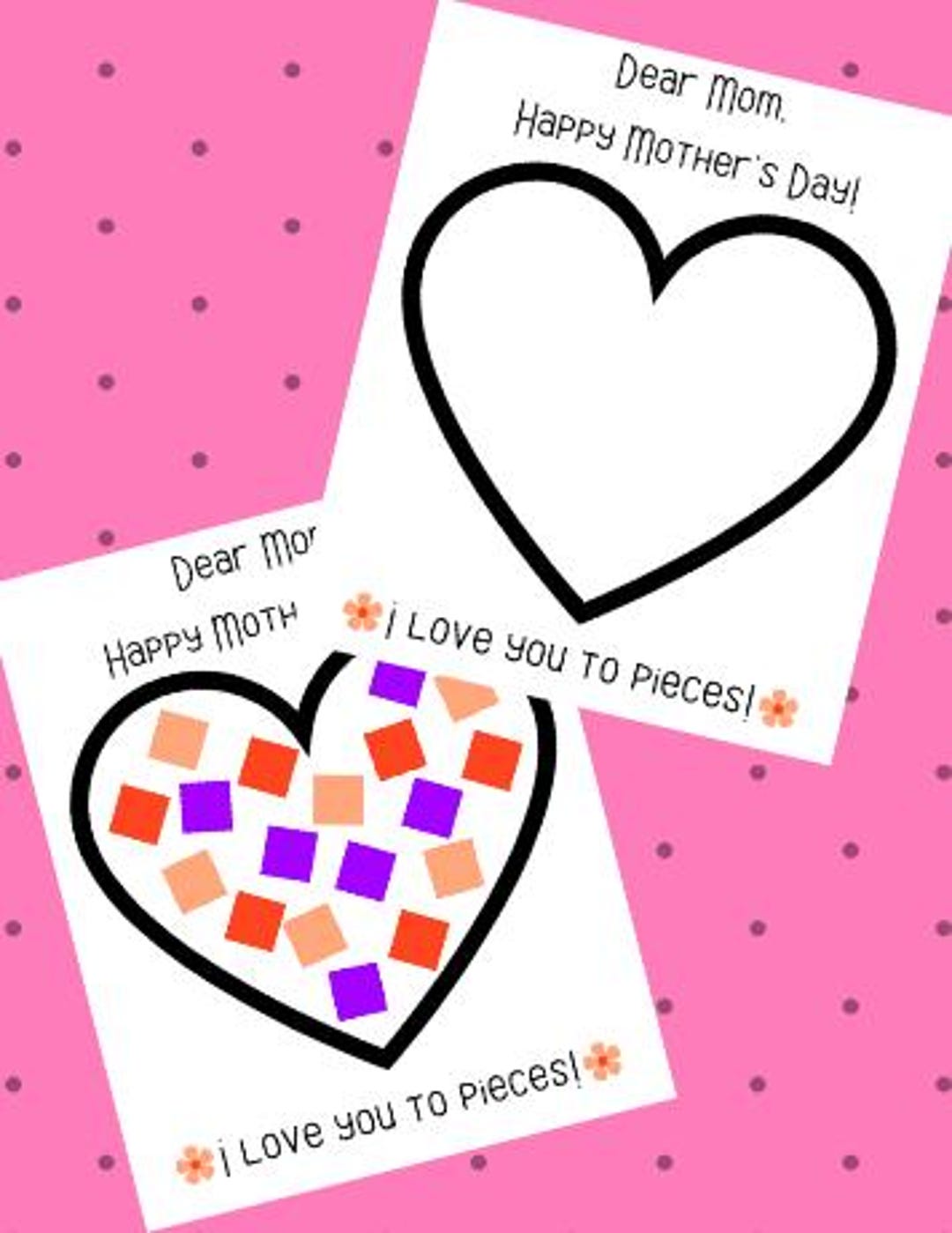 Mother's Day Craft and Keepsake - I Love You to Pieces - Etsy