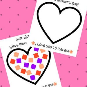 Mother's Day Craft and Keepsake - I Love You to Pieces - Etsy