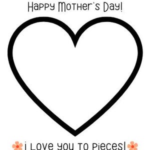 Mother's Day Craft and Keepsake - I Love You to Pieces - Etsy