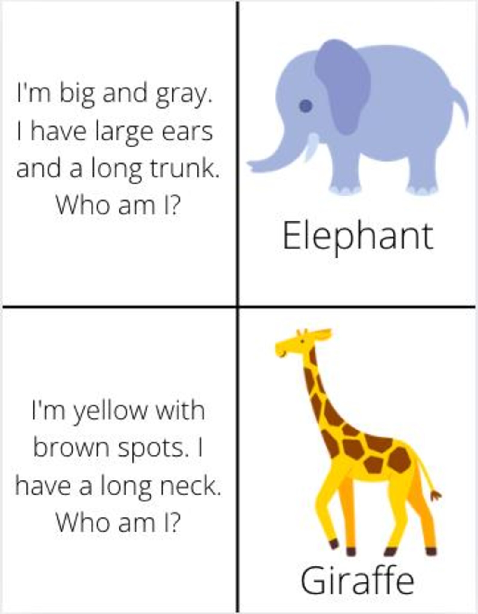 Zoo Riddles - Etsy