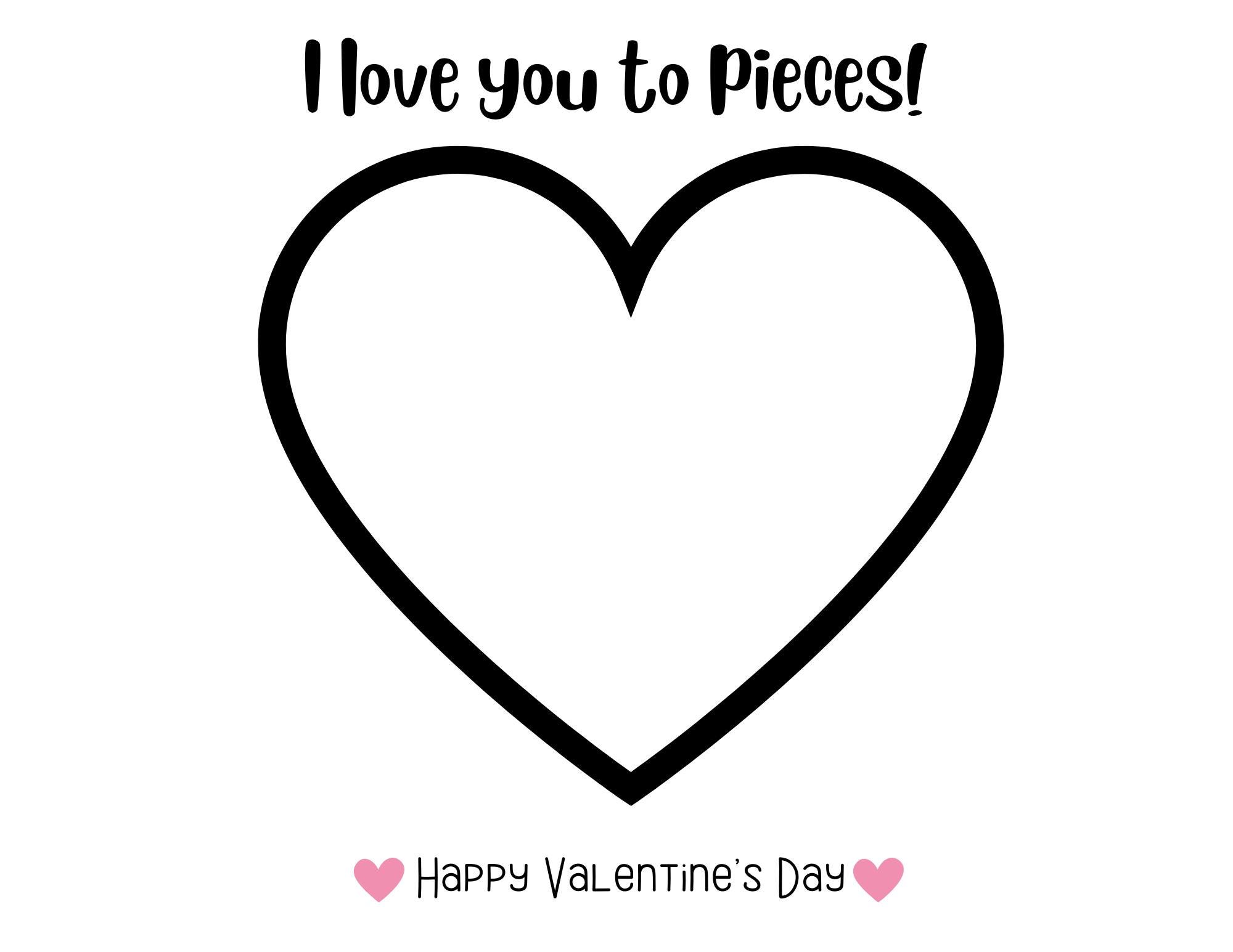 I Love You to Pieces Valentine's Day Craft - Etsy