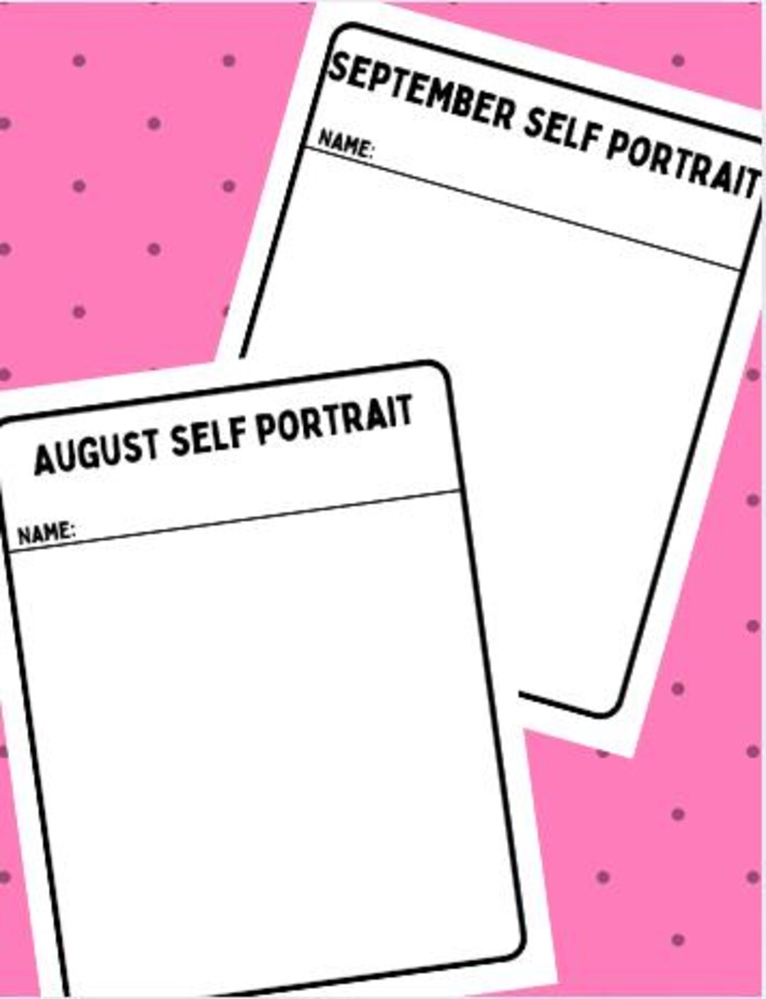 Monthly Self Portrait Writing Pages for Preschool And/or Kindergarten ...