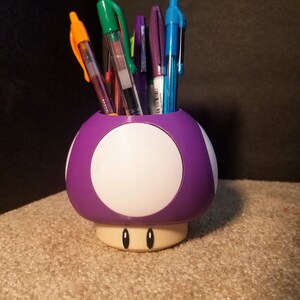 Mushroom Pen Holder, Desk Organizer, Video Game Inspired, Gift for ...