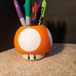 Mushroom Pen Holder, Desk Organizer, Video Game Inspired, Gift for ...