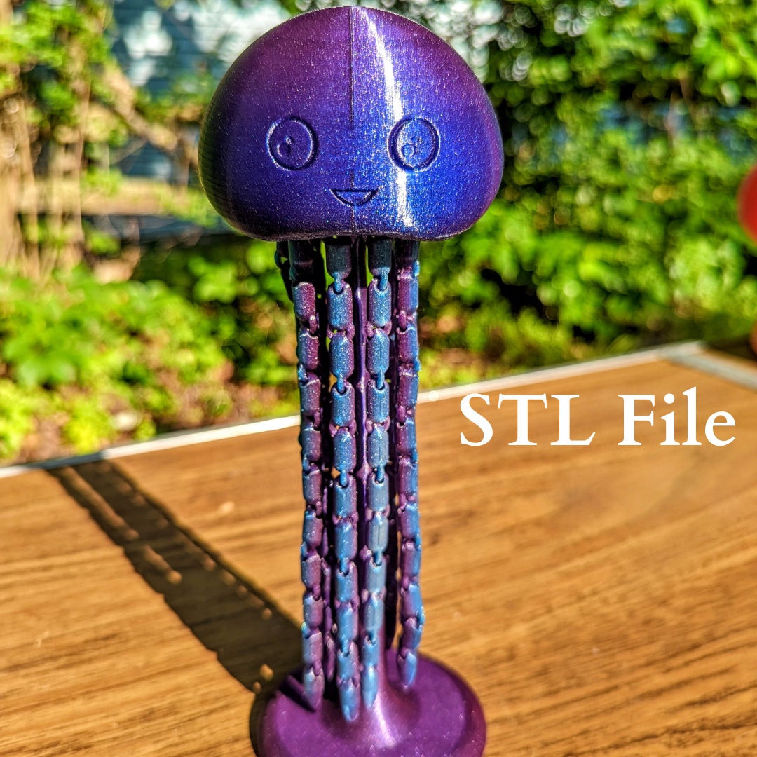 Articulated Jellyfish STL File, 3D Design File, 3D Printed Home Decor ...