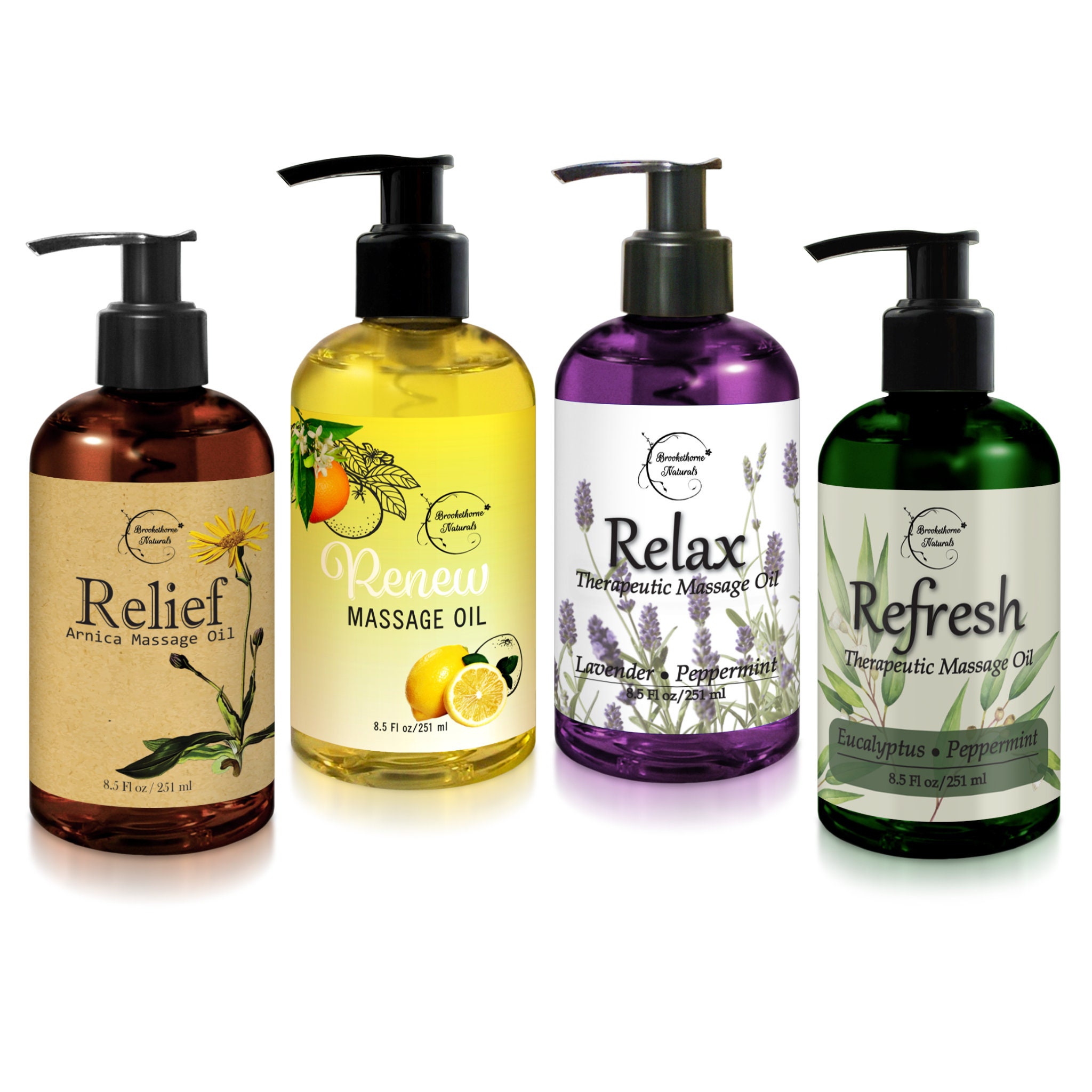 Mega Massage Oil Bundle- All Natural Therapeutic and Arnica Massage ...
