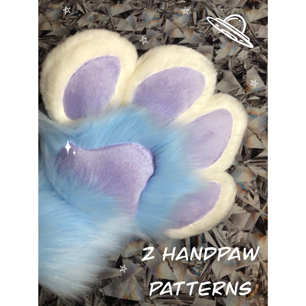 PDF Pattern Download Fursuit 4 Finger Puffy Handpaws, Furry Paws ...