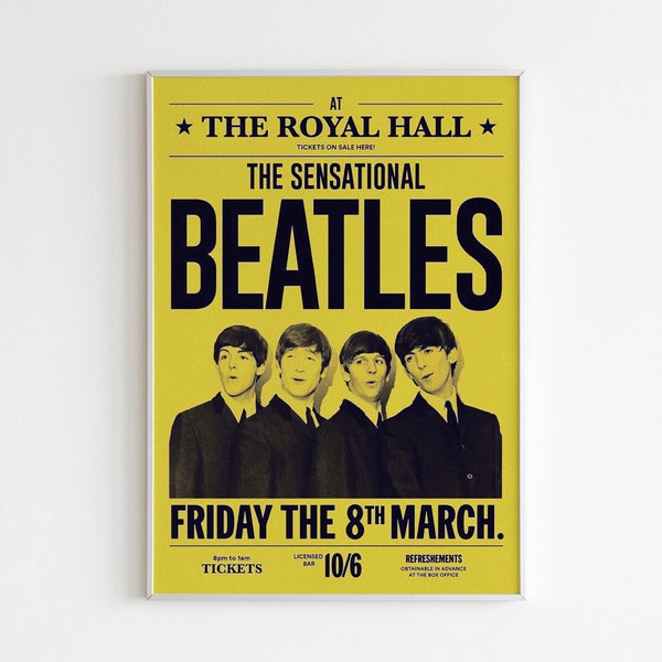 Beatles Concert Poster - Etsy
