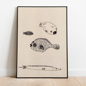 Vintage Fish Poster | Fishes Wall Art | Fish Poster | Retro Fish ...